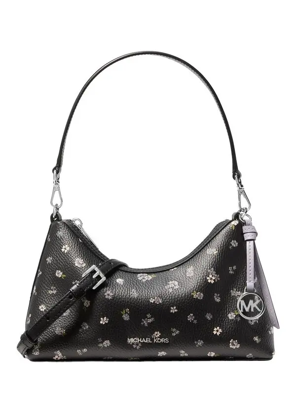 Michael Kors Sammy Small Floral Printed Convertible Crossbody Bag - Black