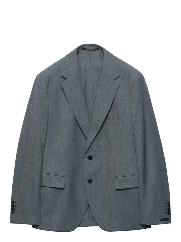 Prada Single-breasted Wool Jacket - Blue