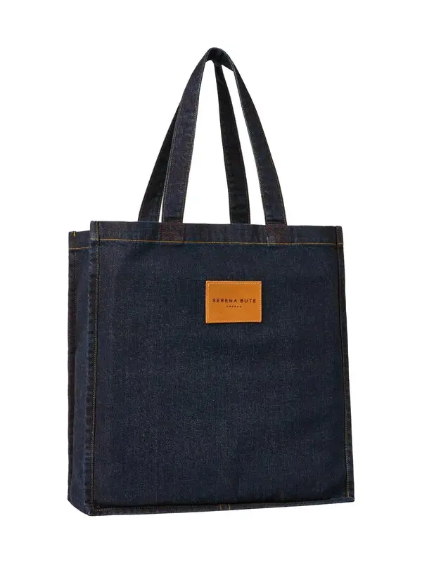 Serena Bute Denim Tote Bag - Navy