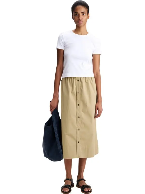 A.p.c. Long Organic Cotton Skirt - Beige