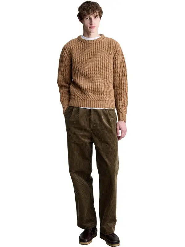 A.p.c. Ron Sweater Sweater In Recycled Wool - Camel