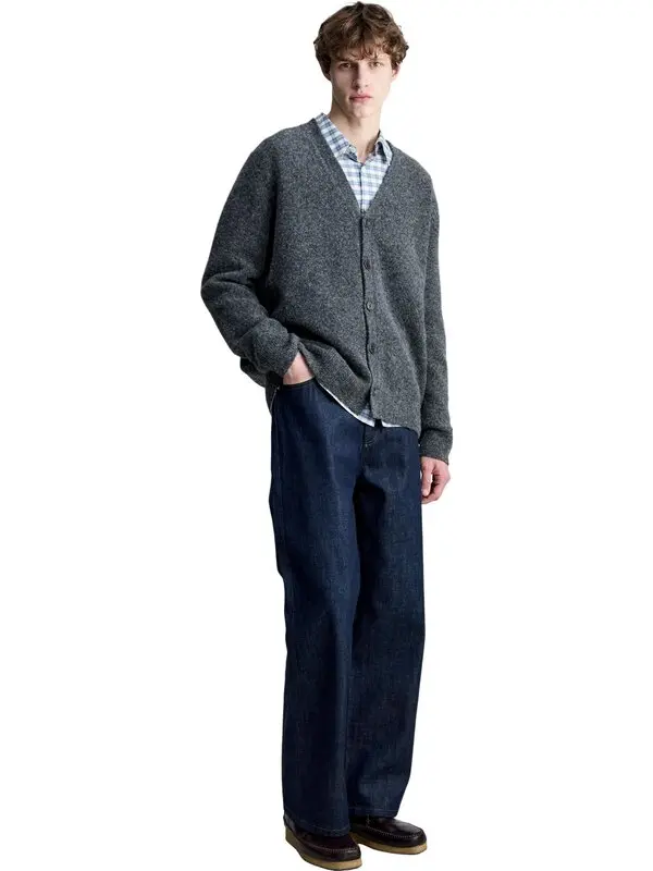 A.p.c. Charcoal Gray Wool Cardigan - Charcoal Grey