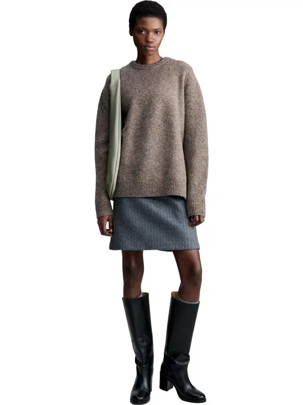 A.p.c. Candice Loose Fit Sweater - Gray-beige
