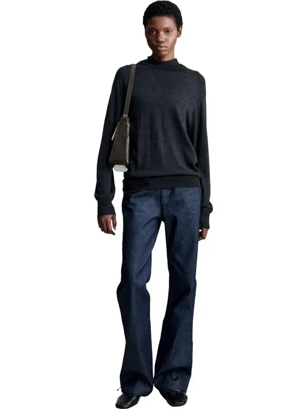 A.p.c. Anne Turtleneck Wool Pullover - Charcoal Grey