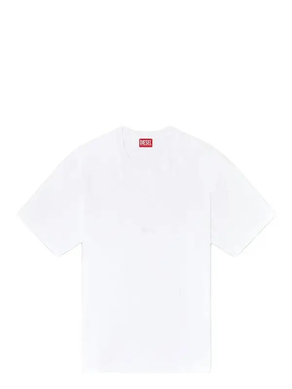 DIESEL® Cotton-interlock T-shirt With Logo Embroidery - White
