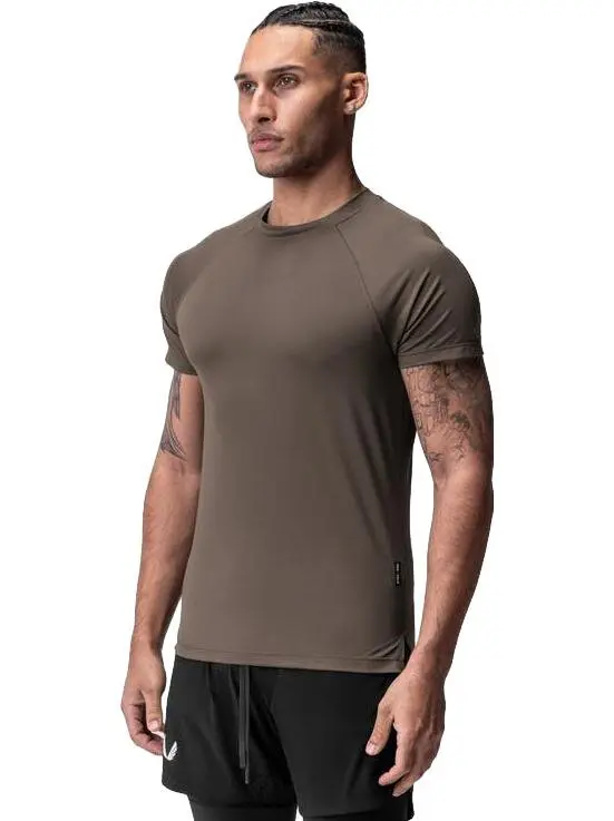 ASRV Aerosilver Fitted Training T-shirt - Deep Taupe