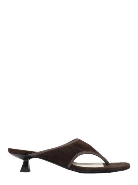 Bimba Y Lola Low-heel Suede Sandals - Dark Brown