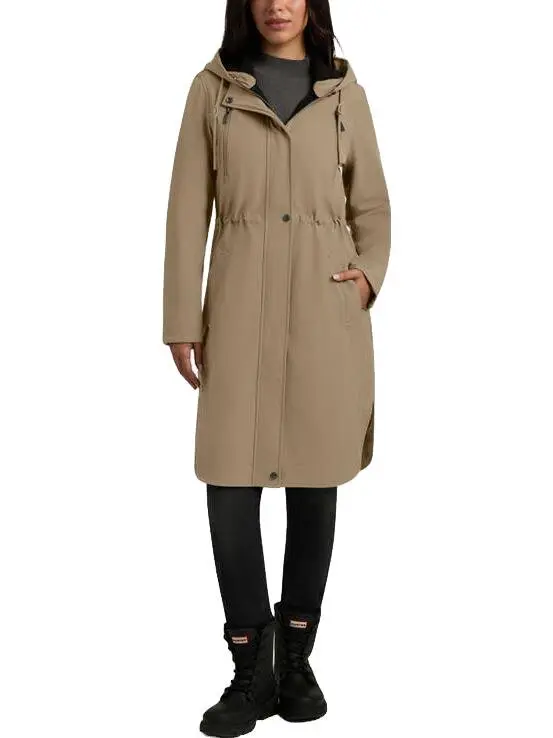 Hunter Monica Water Repellent Hooded Coat - British Tan