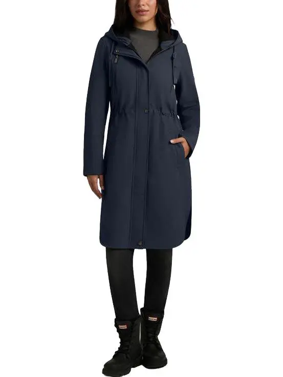Hunter Monica Water Repellent Hooded Coat - Midnight
