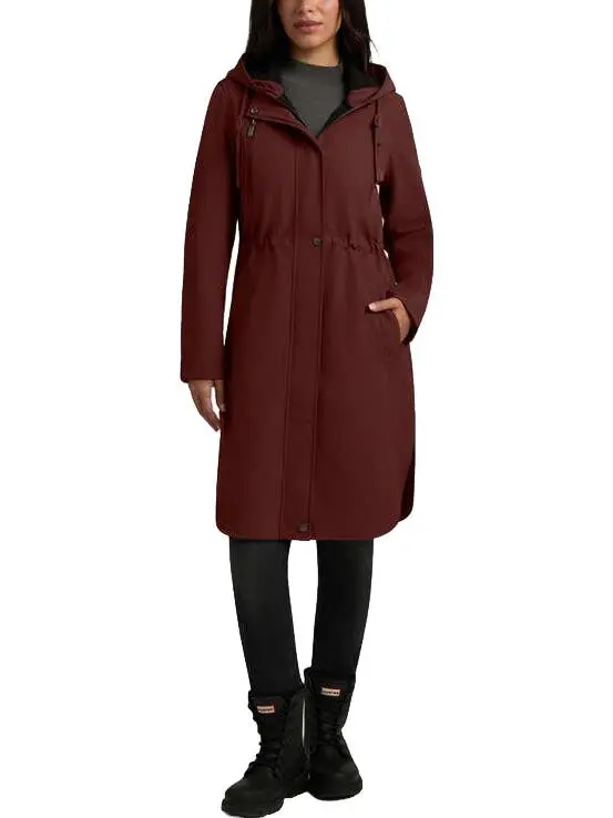 Hunter Monica Water Repellent Hooded Coat - Rust