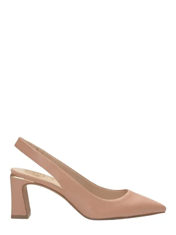 Vince Camuto Hamden Slingback Leather Pump - Sandstone