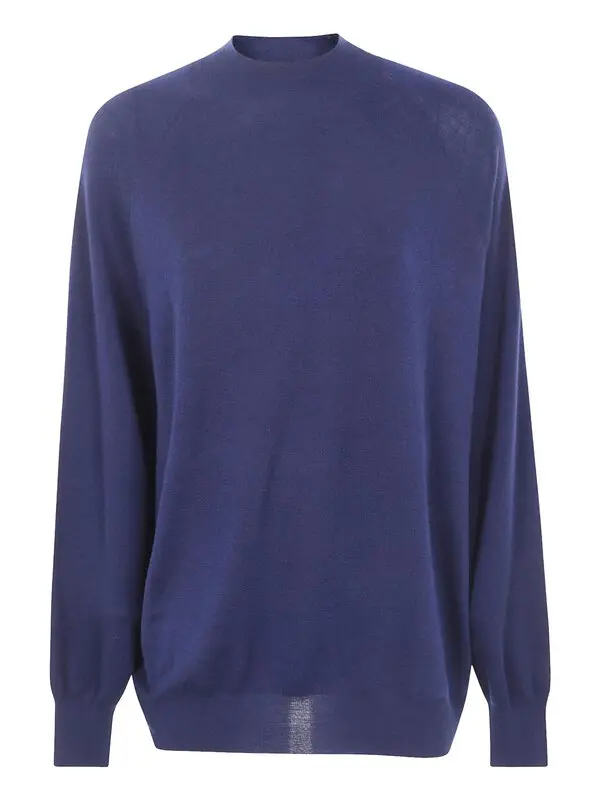 Aspesi Long-sleeved Knitted Jumper - Blue