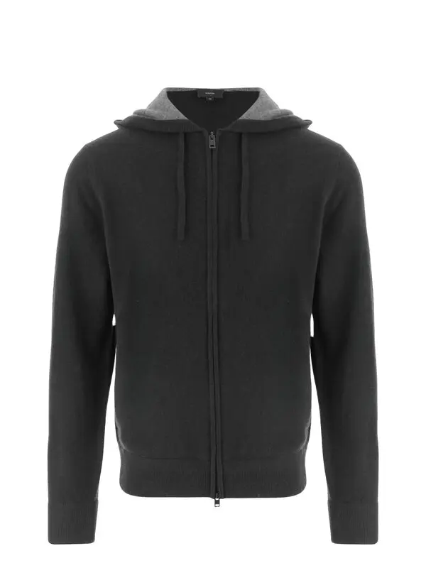 Vince Cashmere Zip-up Sweatshirt - Black