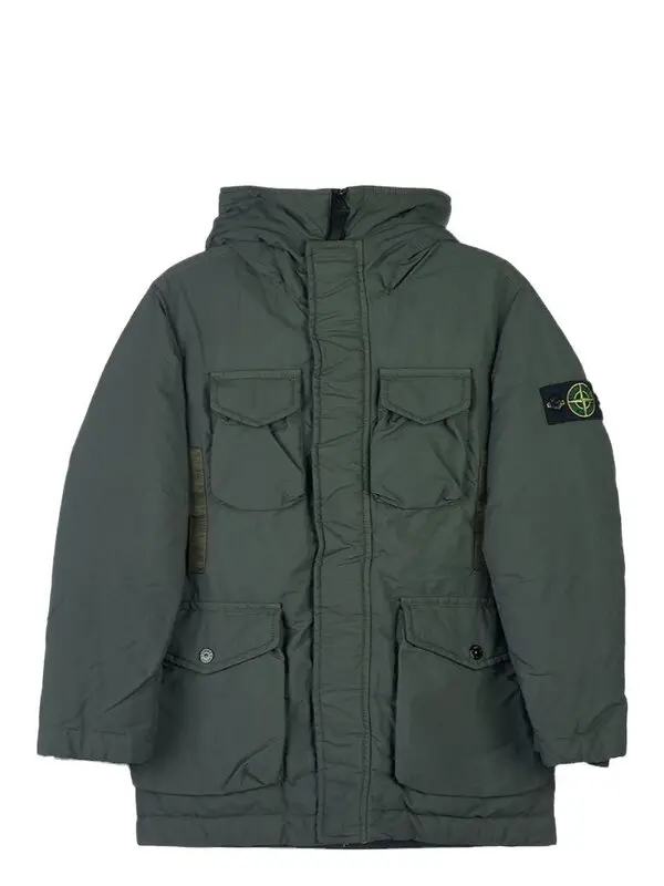 Stone Island Hooded Jacket - Olive Green
