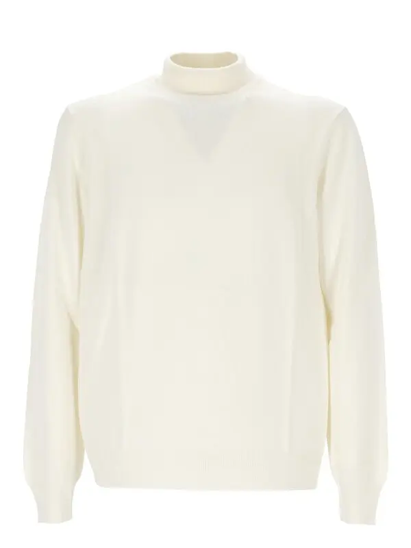 GRAN SASSO Mock Neck Sweater - White