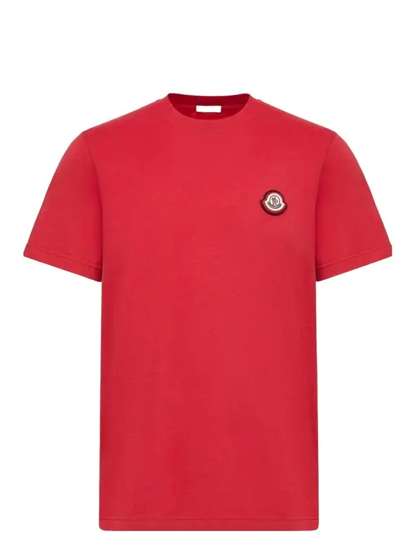 Moncler Logo Patch Crewneck T-shirt - Red