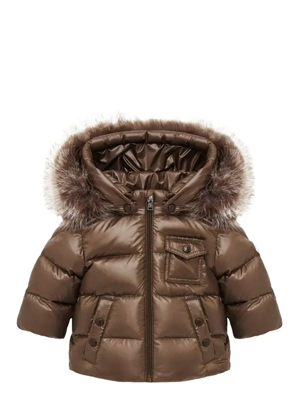 Moncler K2 Hooded Faux Fur-trimmed Down Jacket - Brown