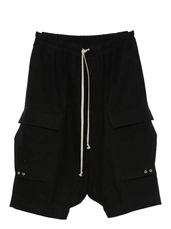 Rick Owens Cargo Shorts With Drawstring - Black