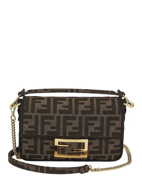 Fendi Mini Ff 1974 Baguette Shoulder Bag - Brown