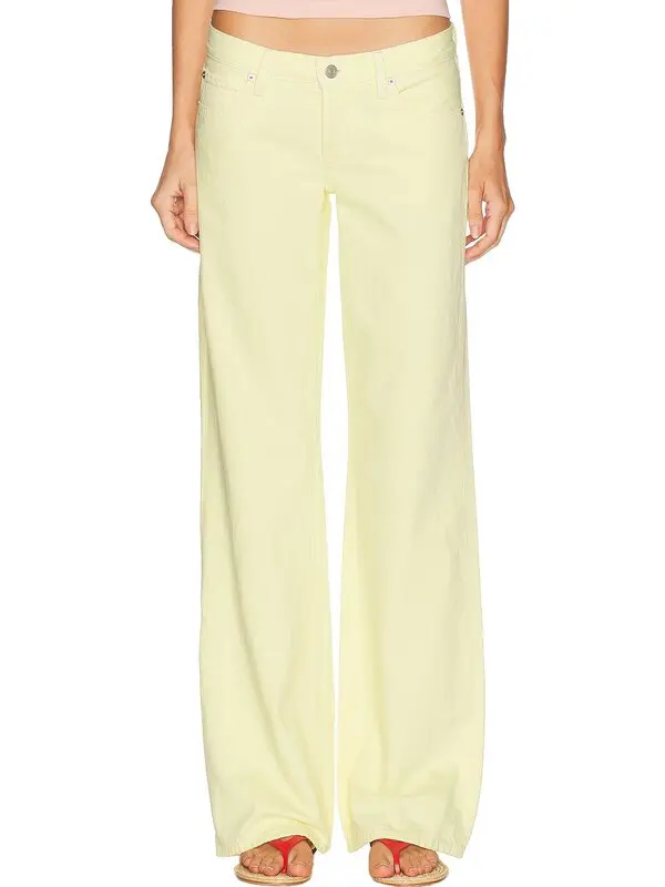 FRAME Gray Wide Leg Jeans - Limoncello