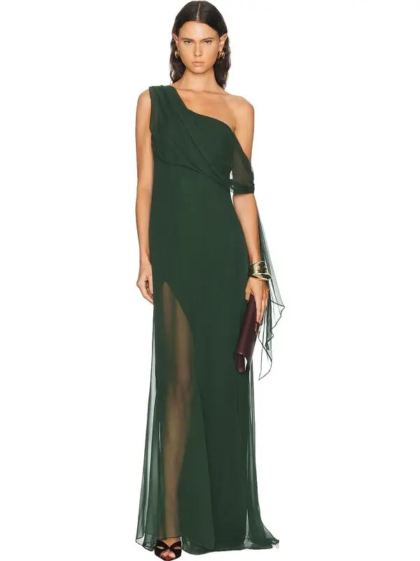 THE SEI Draped Chiffon Gown - Bottle