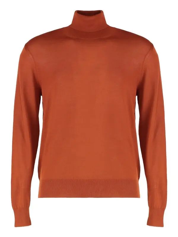 Saint Laurent Wool Turtleneck Sweater - Red