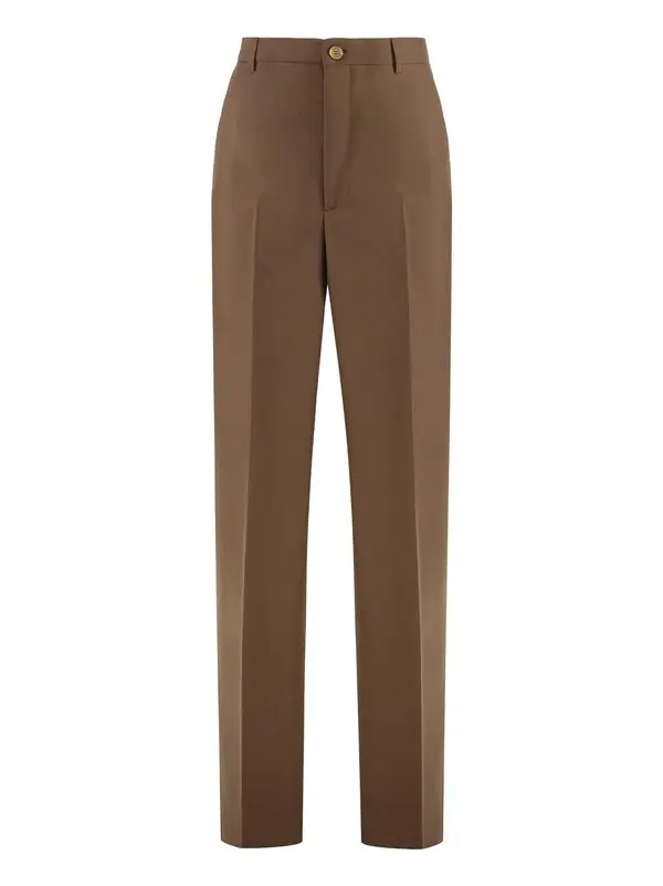 Gucci Straight-leg Technical Pants With Internal Drawstring Waist - Brown