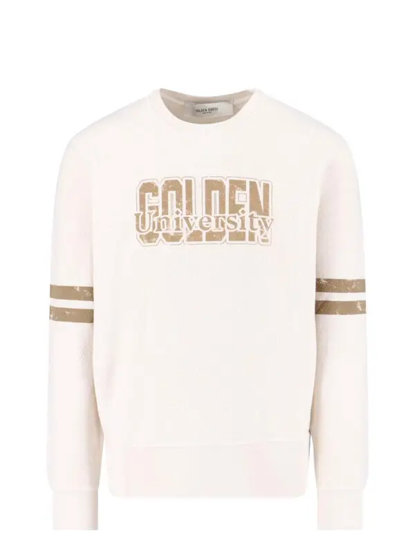 GOLDEN GOOSE Graphic Crewneck Sweatshirt - White