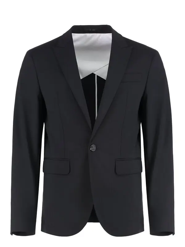 Dsquared2 Virgin Wool Two-piece Suit Single-button Jacket & Tailored Trousers - Black