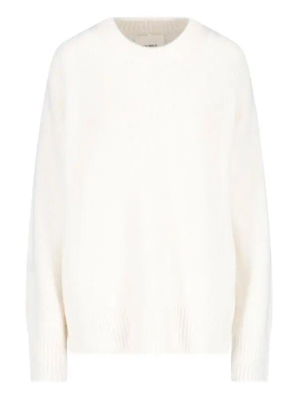 LISA YANG 100% Cashmere V-neck Pullover - White