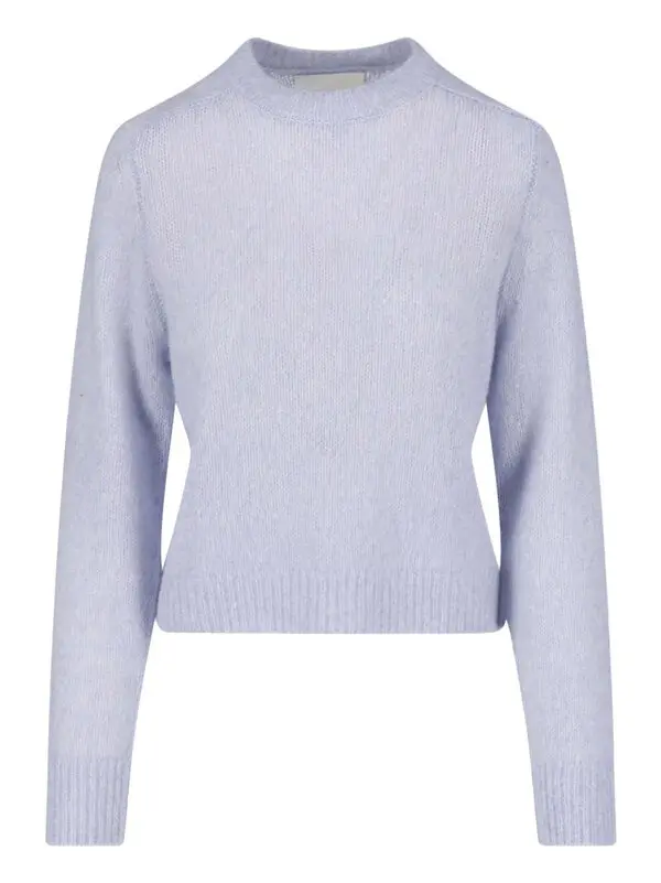 LISA YANG Cashmere & Silk Crew Neck Sweater - Light Blue