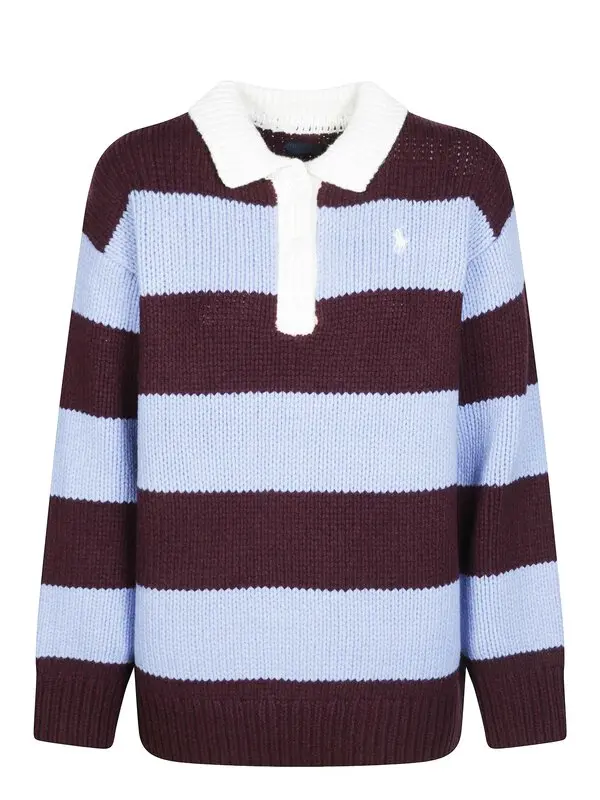 Polo Ralph Lauren Striped Rugby Pullover - Blu