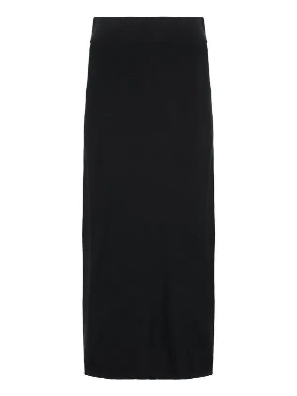 TOTEME Long Mesh Knit Skirt With Adjustable Waist - Black