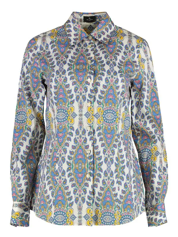 Etro Paisley-print Stretch Cotton Poplin Shirt - Multicolor