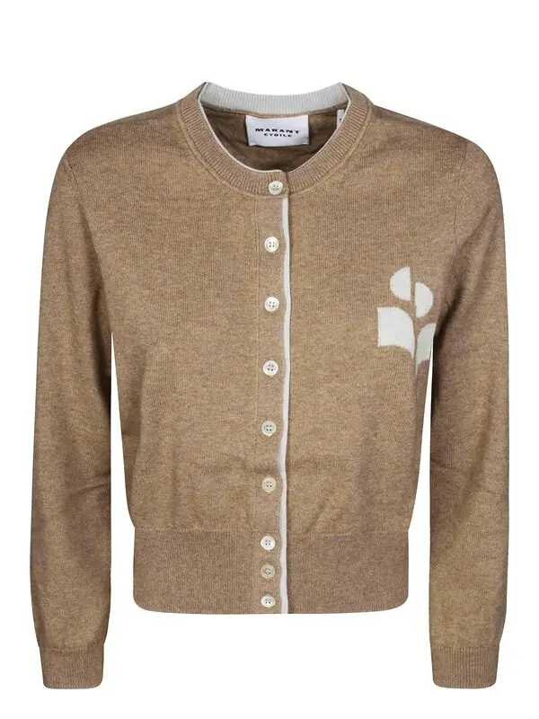 Isabel Marant Étoile Lona-gz Cotton-wool Cardigan - Beige