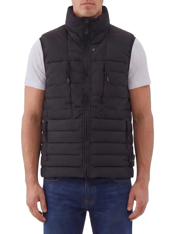 Stone Island Quilted Puffer Vest - Black