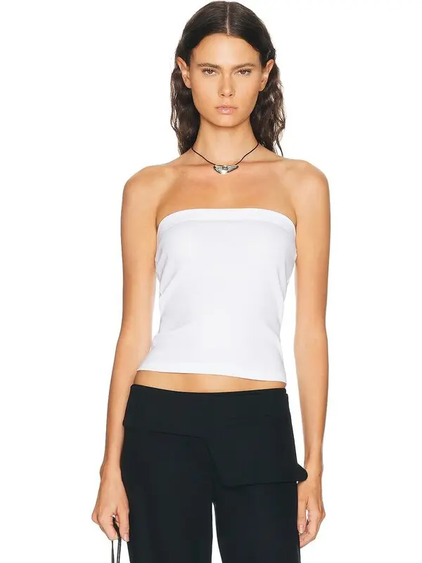 FLORE FLORE Bes Bandeau Top In Red - White
