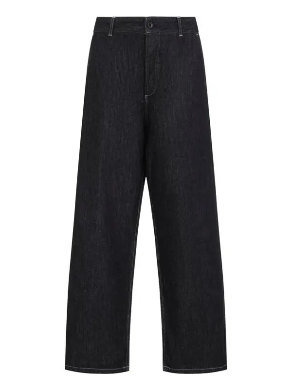 Studio Nicholson Minard Curved-leg Cotton Jean - Black