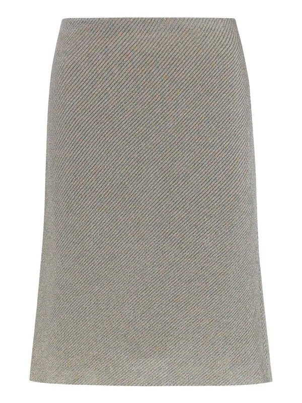 Miu Miu Mini Knit Skirt With Lurex Detail - Multicolor