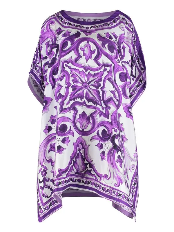 Dolce & Gabbana Printed Silk Twill Kaftan - Multicolor