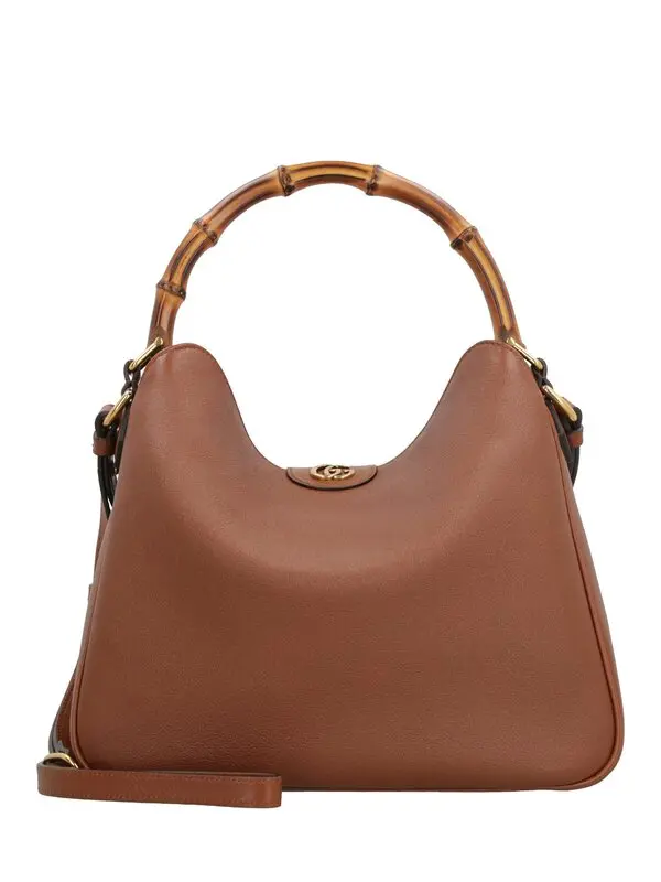 Gucci Diana Mini Grain Leather Shoulder Bag - Brown