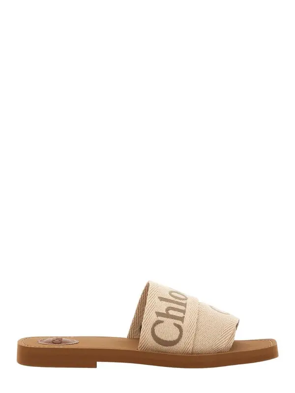 Chloé Woody Slides - Beige