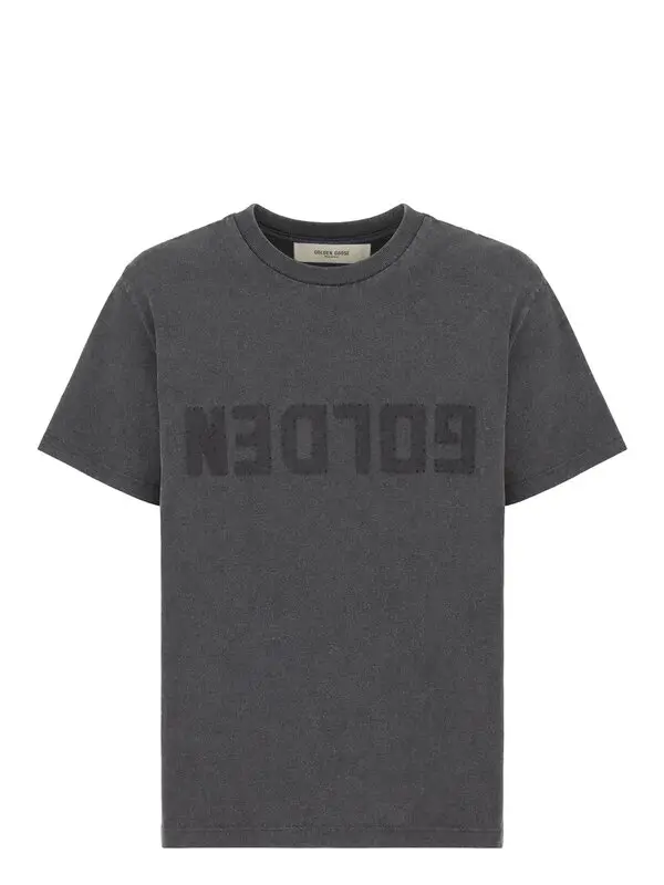 GOLDEN GOOSE Logo T-shirt - Charcoal