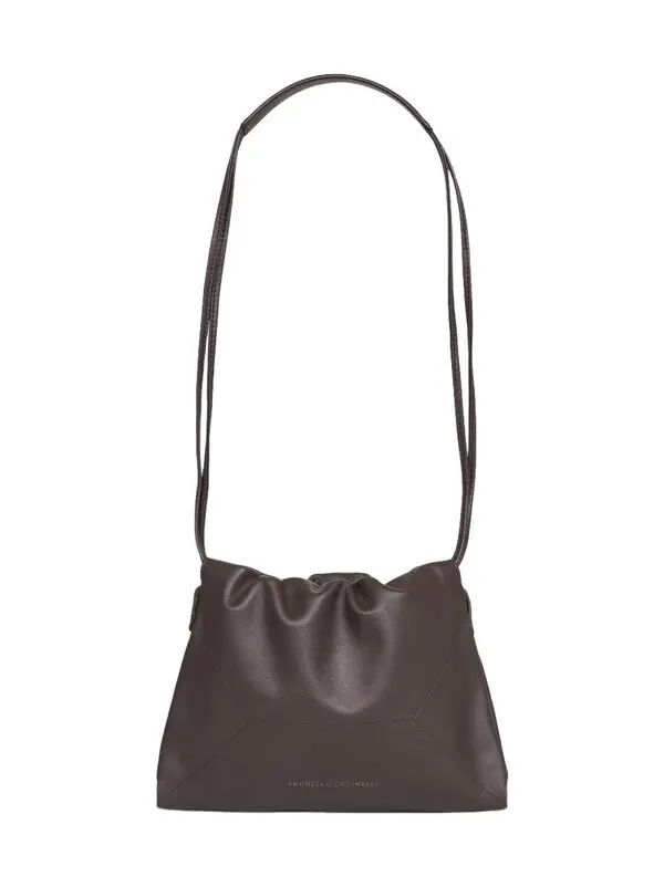 Brunello Cucinelli Leather Shoulder Bag - Brown