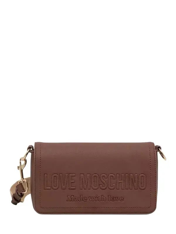 Moschino Logo-debossed Cross Body Bag - Brown