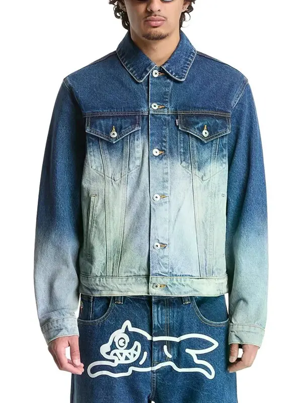 BILLIONAIRE BOYS CLUB - ICE CREAM Running Dog Fade-out Denim Jacket - Blue