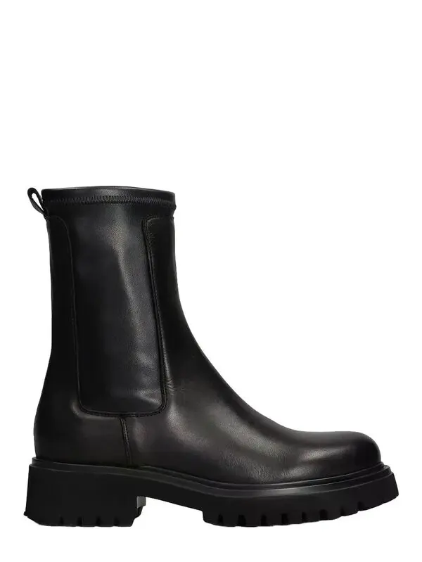 JULIE DEE Lug Sole Chelsea Boots - Black