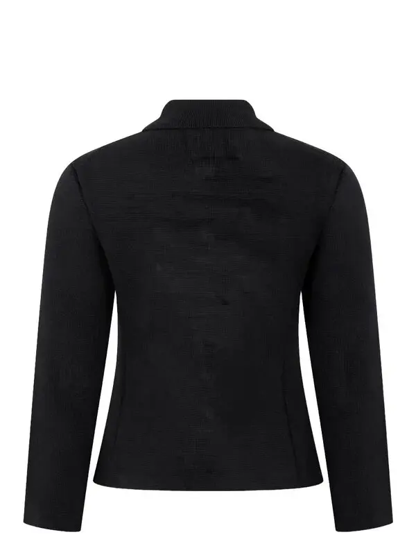 Saint Laurent Wool Polo Cardigan - Black