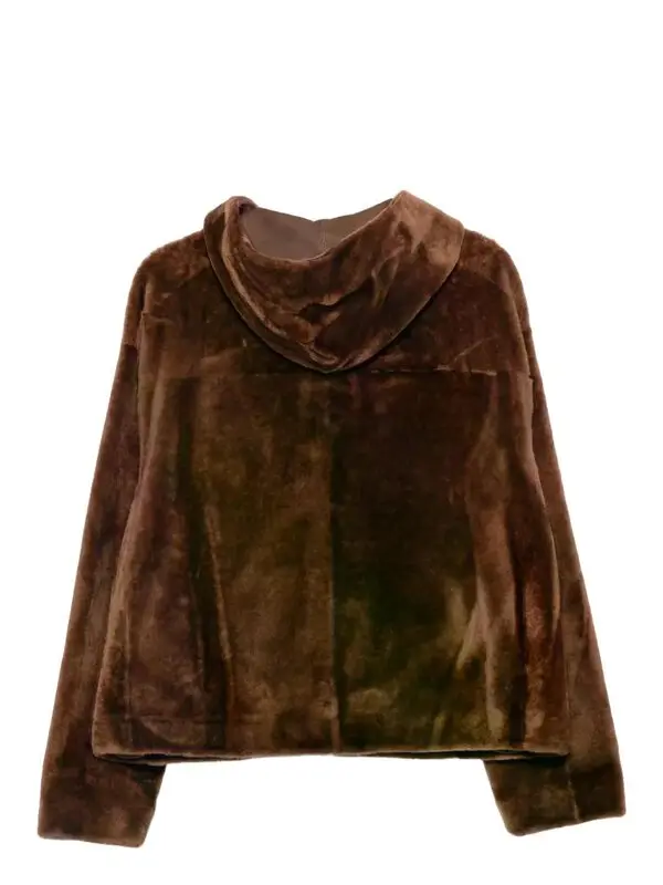 UTZON Hooded Chest-pocket Reversible Jacket - Brown