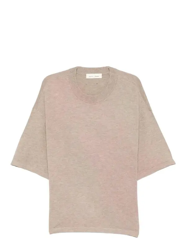 Fear Of God Logo Patch Drop Shoulder T-shirt - Neutrals